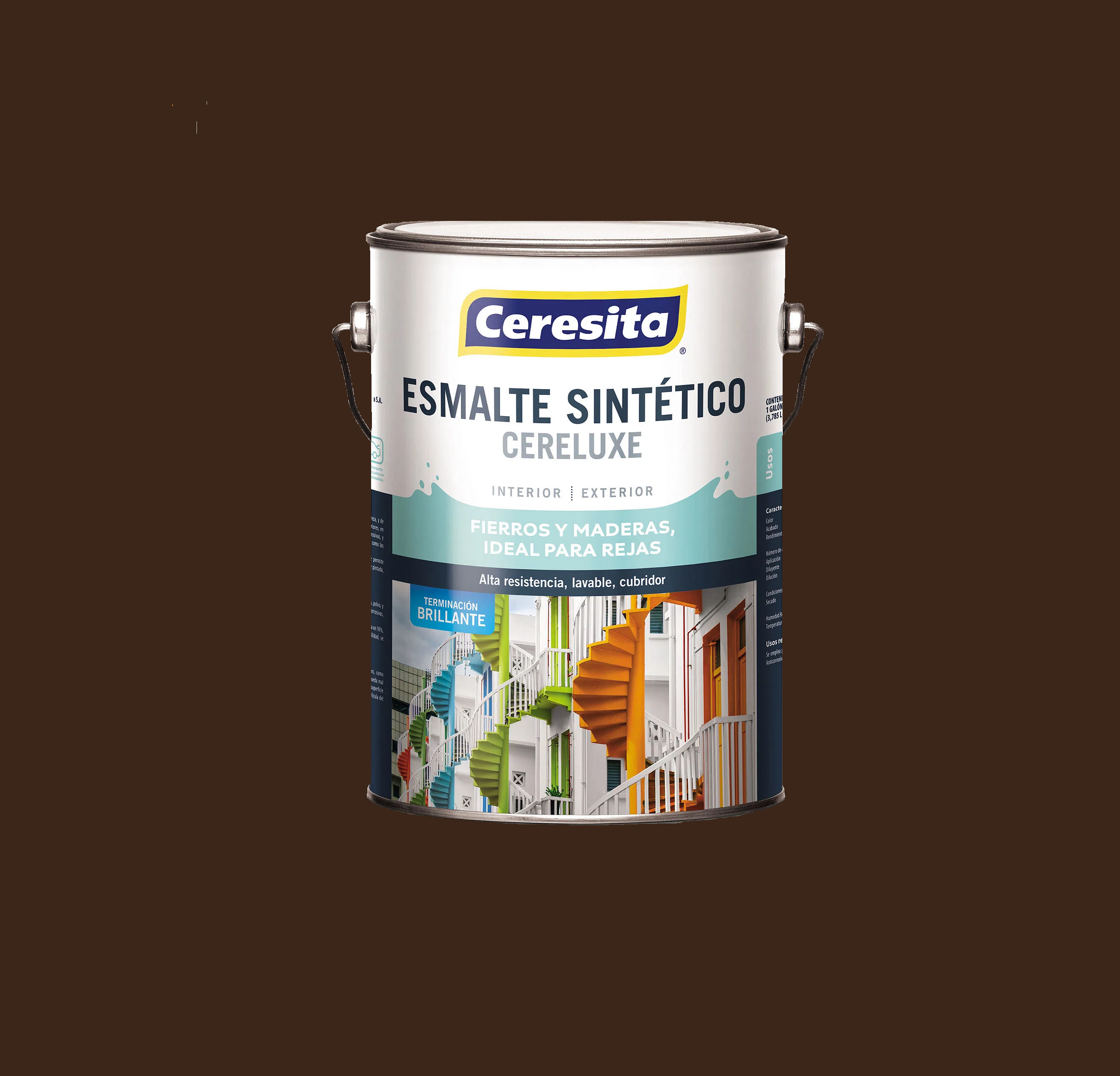Esmalte sintetico cereluxe color cafe moro galon - Ferreteria Chilemat ...